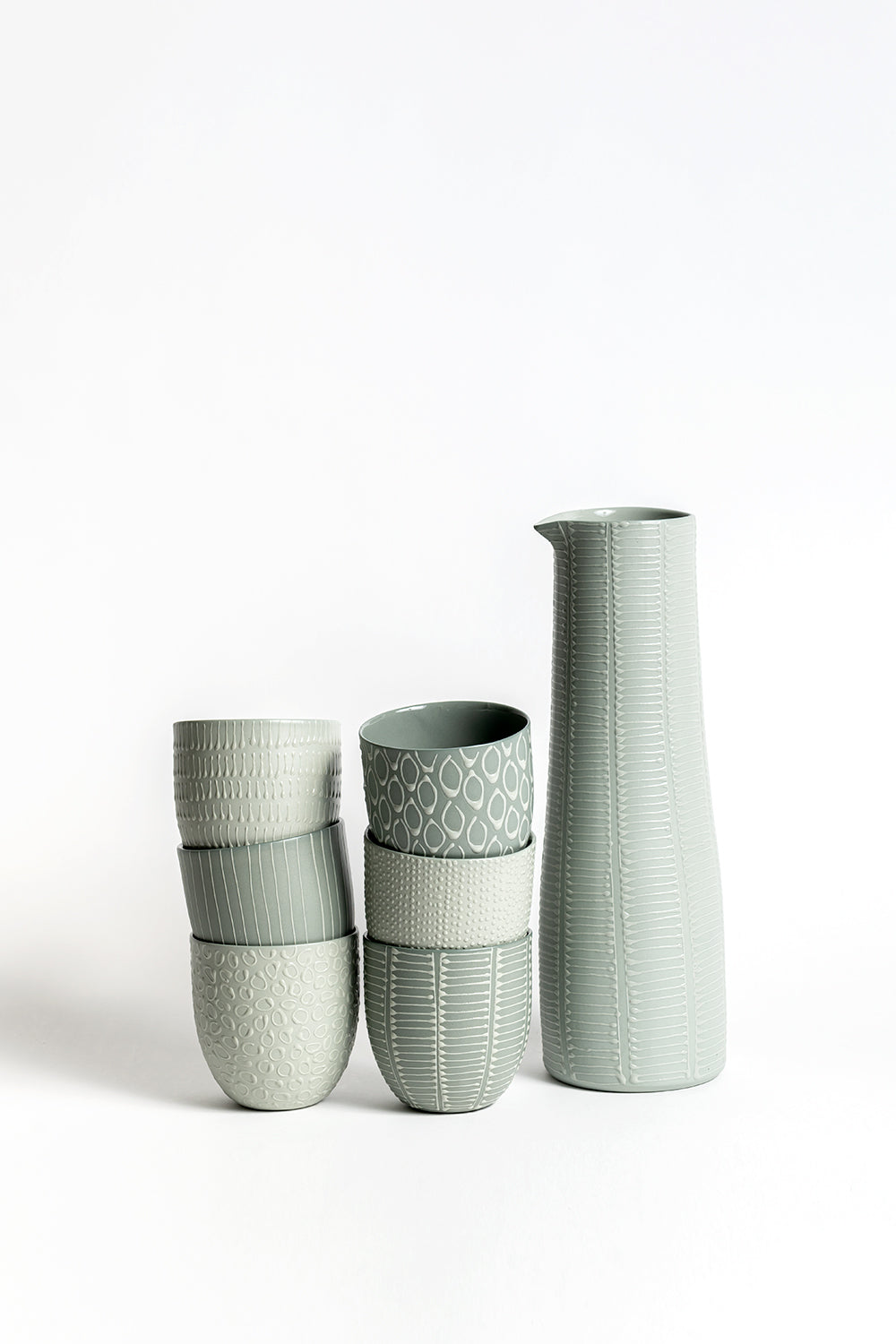 Maiyan Ben Yona - Ceramic Studio | Set of a Carafe and 6 Luna Cups ...