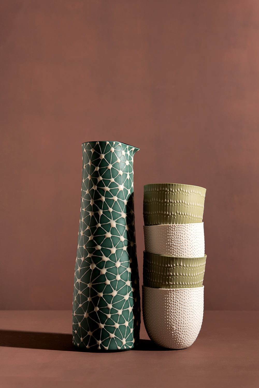 Maiyan Ben Yona - Ceramic Studio | Set of a Carafe and 4 Luna Cups ...