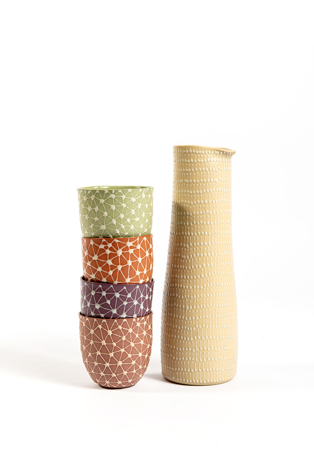 Maiyan Ben Yona - Ceramic Studio | Set of a Carafe and 4 Luna Cups ...